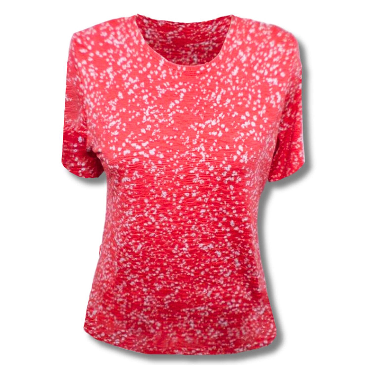 Anamor Speckled Print Round Neck Top With Tab Sleeves – Idealworld