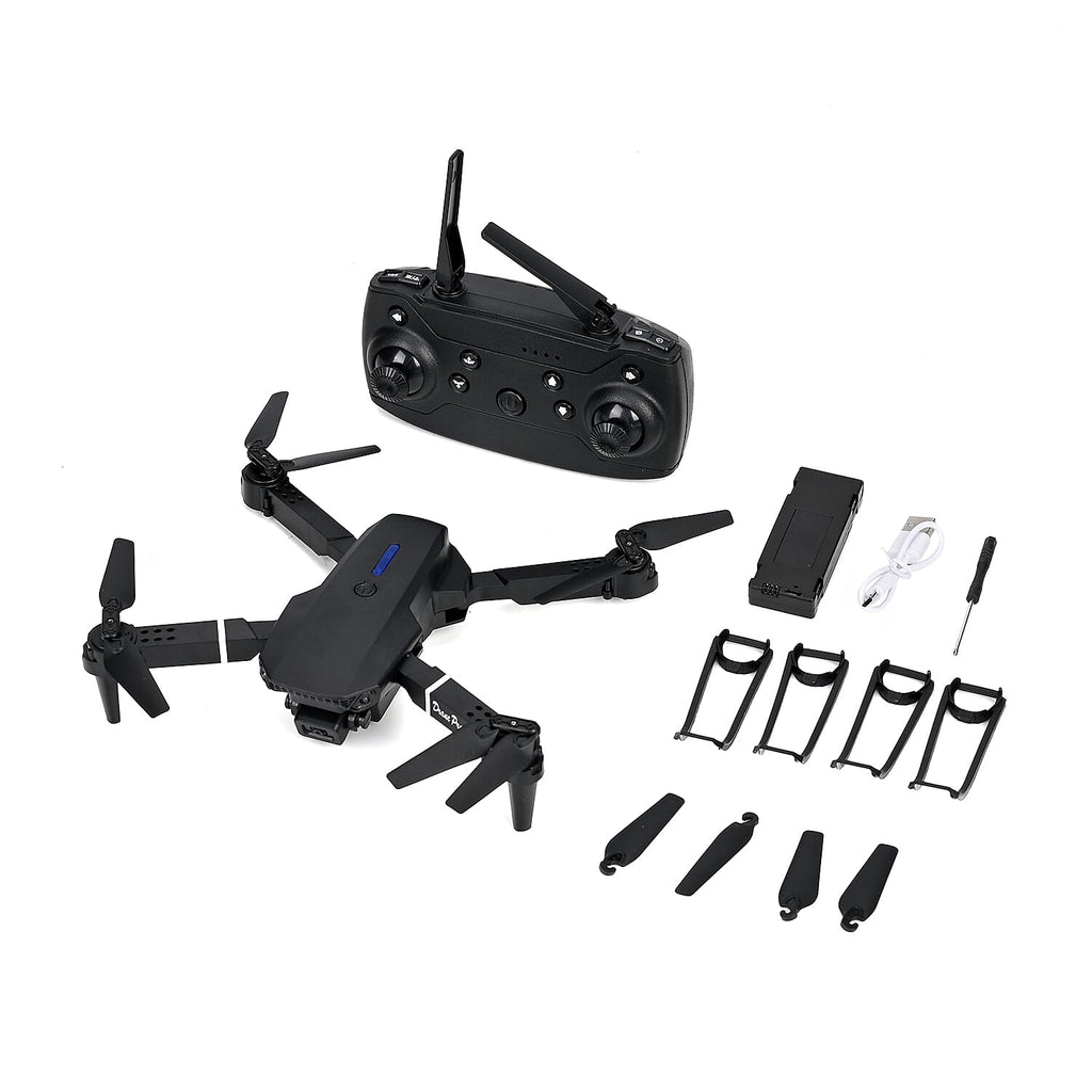 Remote Control Foldable Drone with Double Camera - Black – Idealworld