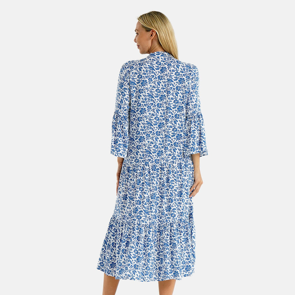 & Maisi Womens Abstract Bohemian Pattern V-Neck Midi Dress – Idealworld